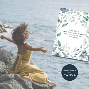 Affirmation Cards Template Canva, Affirmation Station, Printable ...