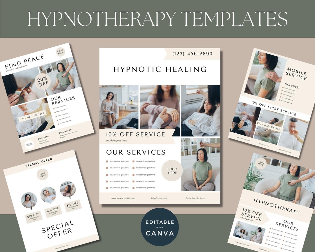 Hypnotherapy Flyer | Hypnotherapist Bundle | Business Printable ...