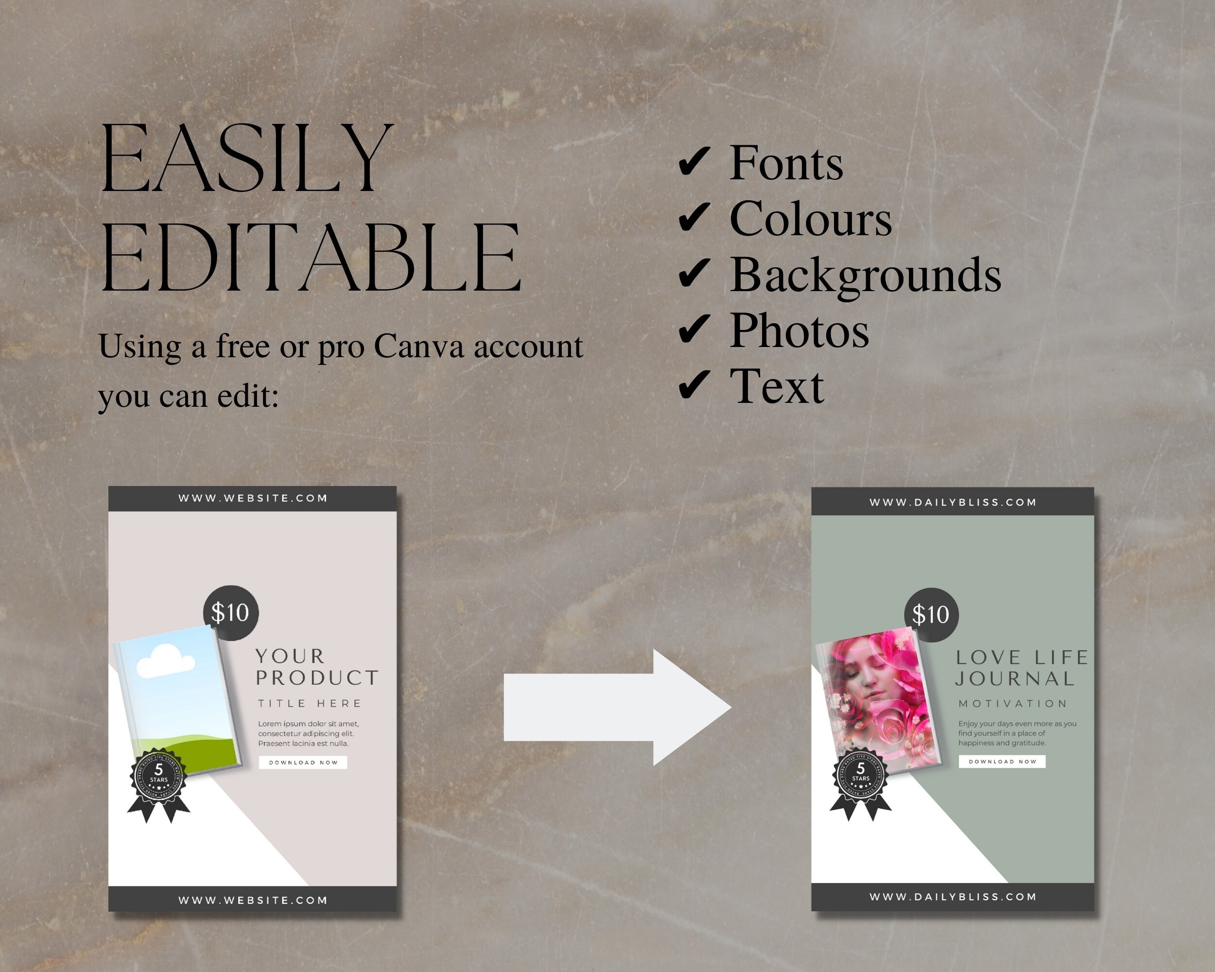 Digital Product Canva Templates Instagram Canva Templates - Etsy