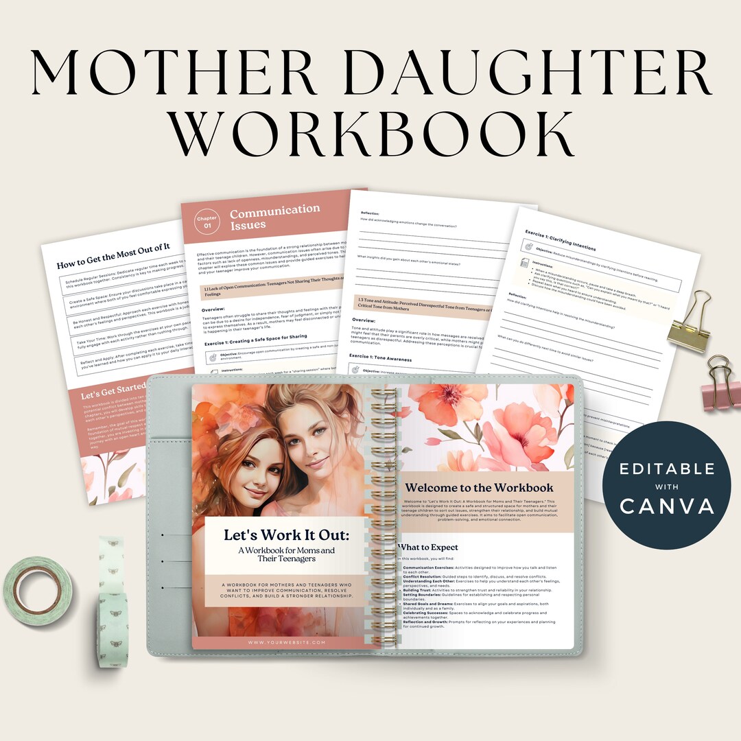 Mother Daughter Workbook, Teenagers Coping Skills, Psychology Kids ...