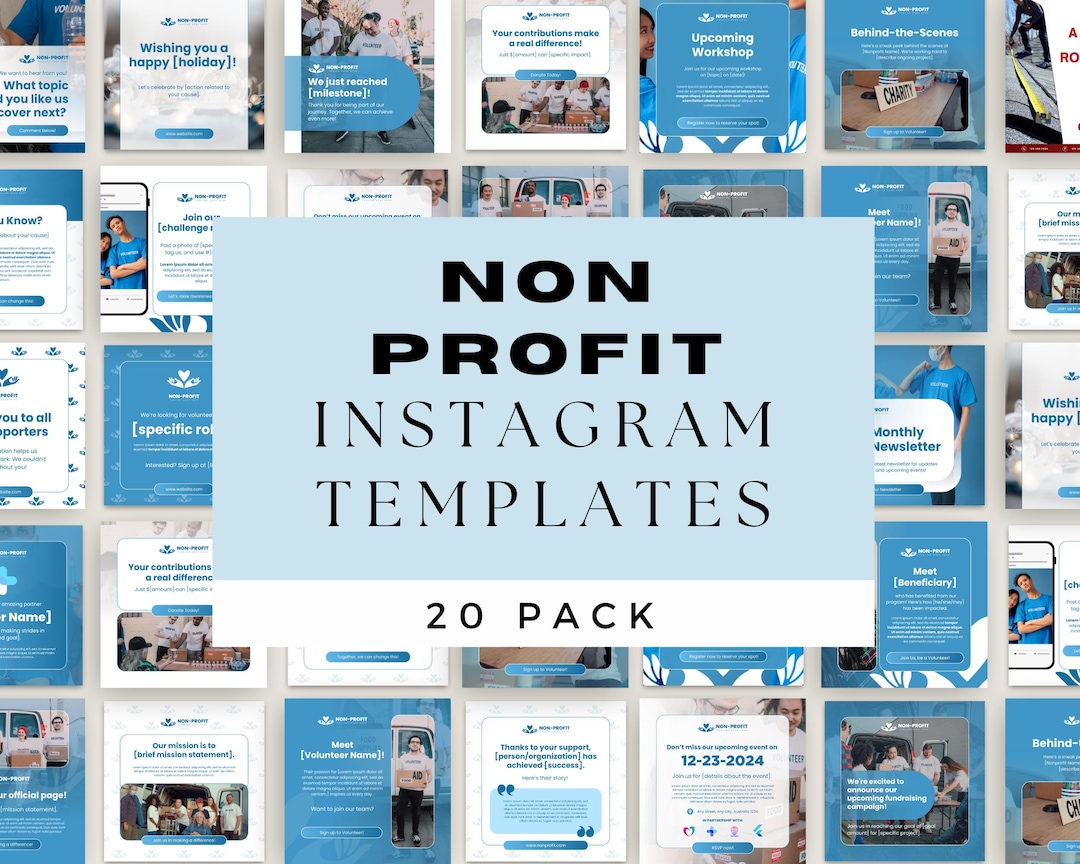 Non-profit Instagram Templates, Editable Charity Posts, Social Media ...