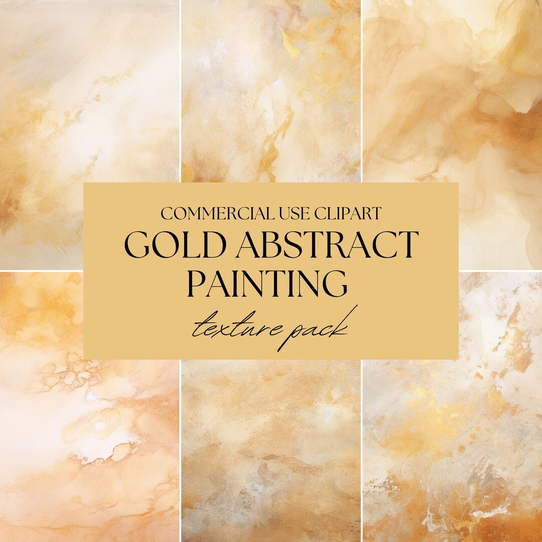Gold Abstract Painting Texture Pack, Moody Backgrounds and Patterns ...