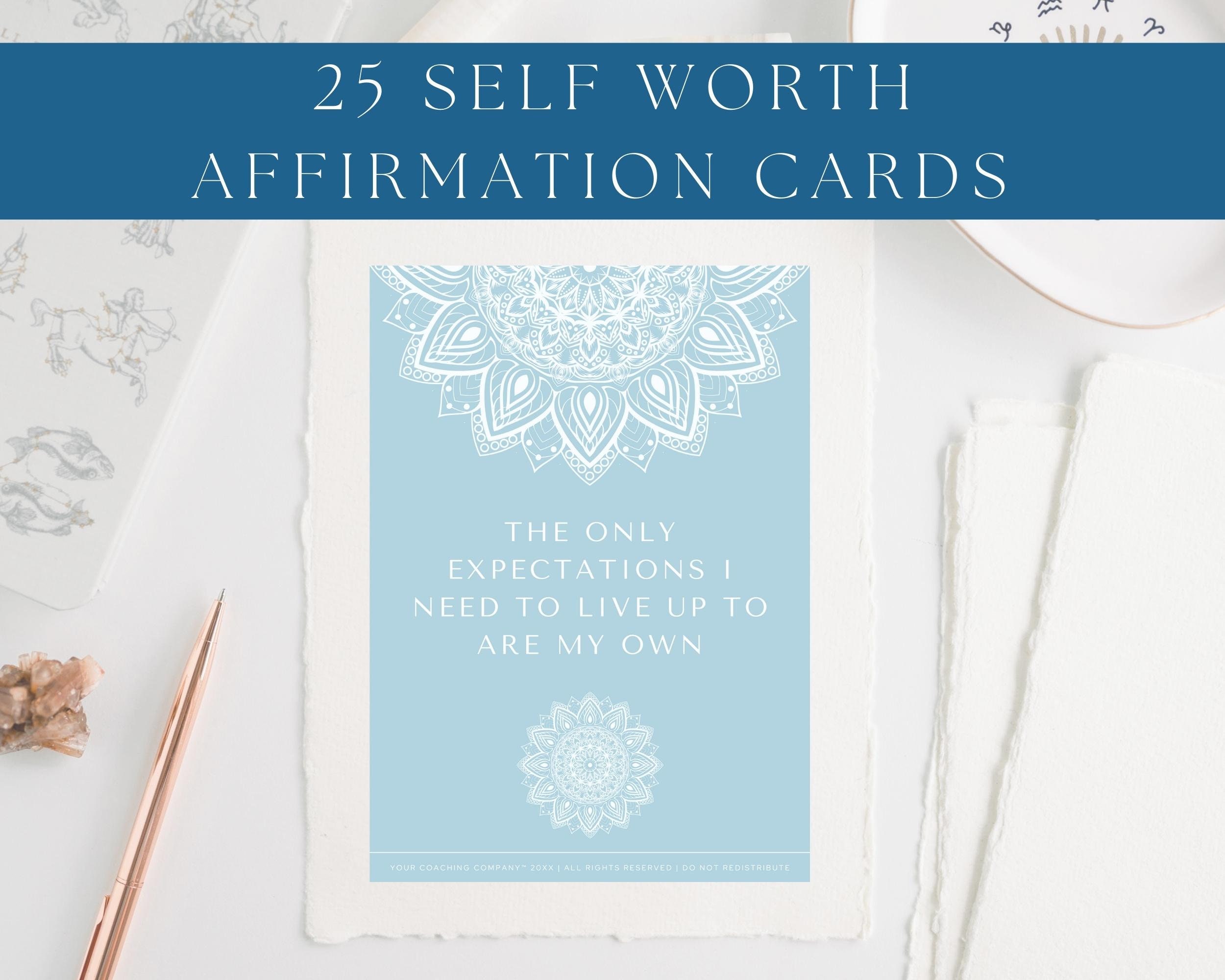 Affirmation Cards Template Canva Affirmation Station - Etsy