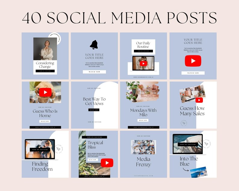 Youtube Branding Kit Youtube Bundle Editable Youtube Canva - Etsy