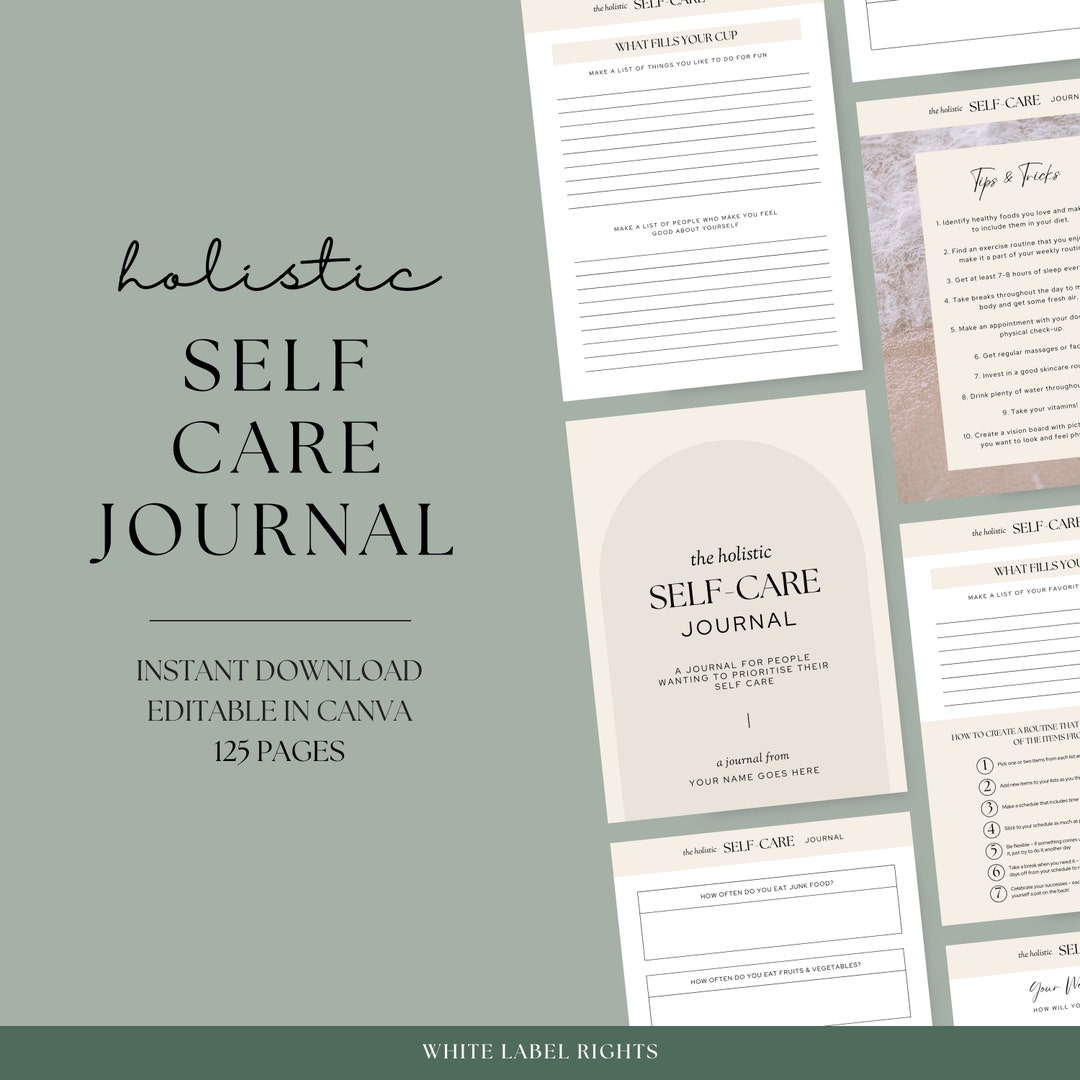 Holistic Self Care Journal, Self Love Planner, Canva Life Coaching ...