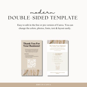 Leave A Review Canva Template, Business Template, Printable QR Code ...