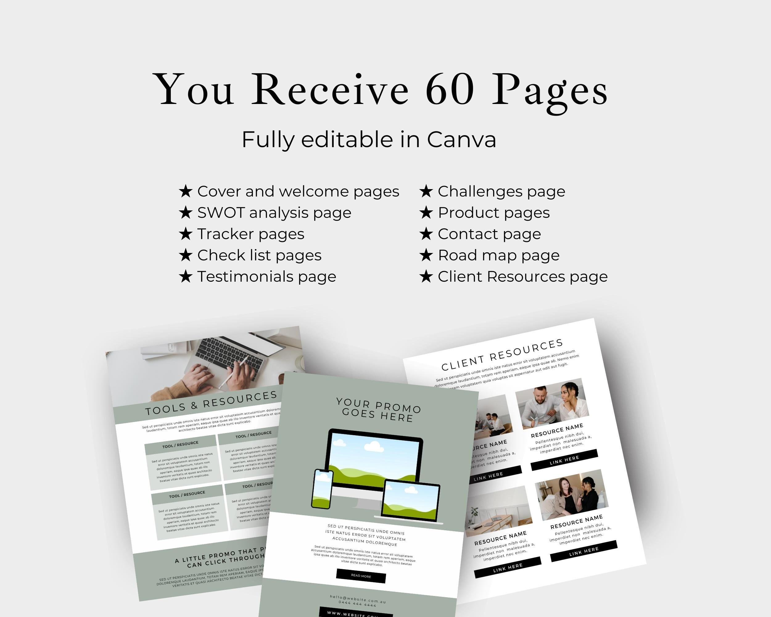 Freebie Digital Template Canva Workbook Template Canva Lead - Etsy