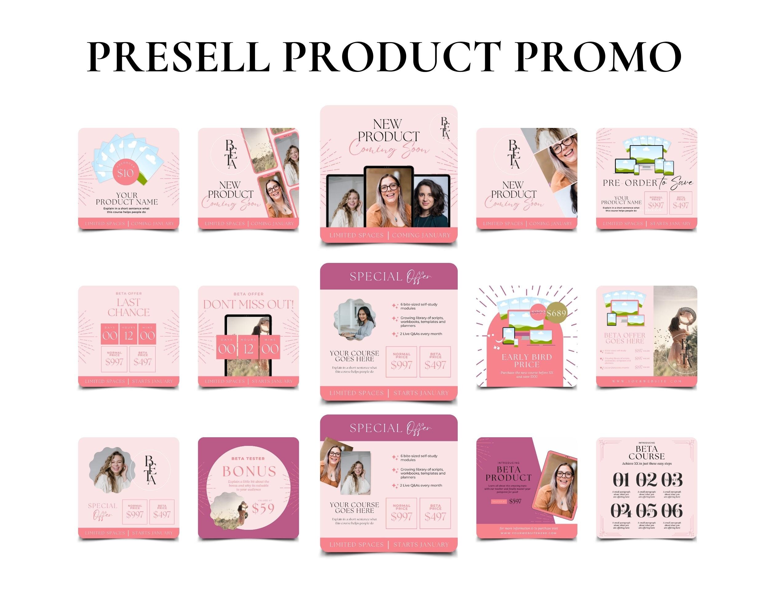 Presell Product Promo Templates Digital Product Canva - Etsy