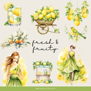Citrus Digital Stickers, Lemon Sticker Set, Goodnotes Oranges Stickers ...