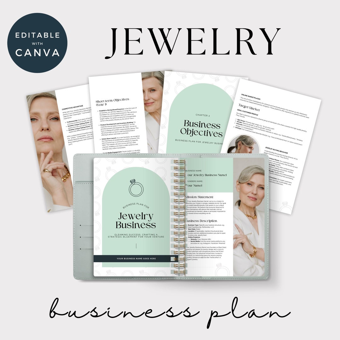 Jewellryr Business Plan Canva, Industry Template, Editable Biz Document ...
