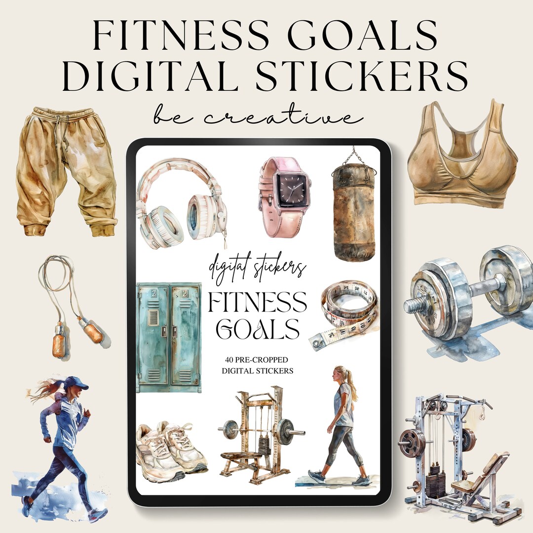Fitness Digital Stickers, Goodnotes Great Outdoors Stickers, Every Day ...