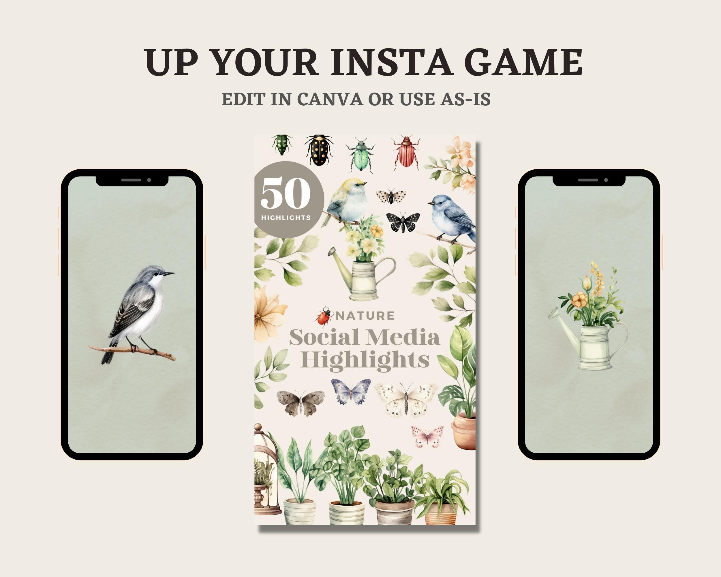 Nature Instagram Highlight Covers, Bird Story IG Highlight Template ...