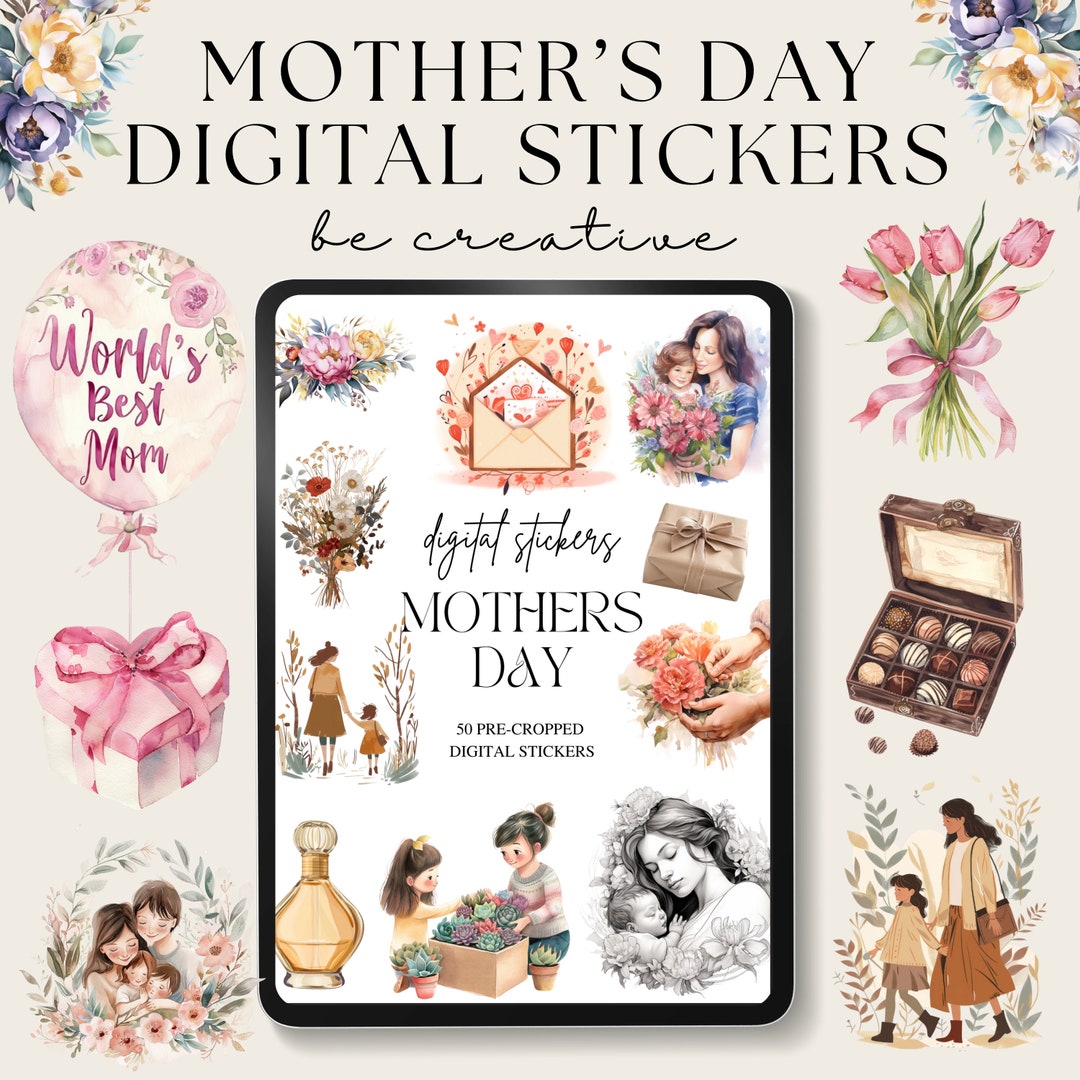 Digital Mother's Day Stickers, Goodnotes Family Stickers, Digital ...