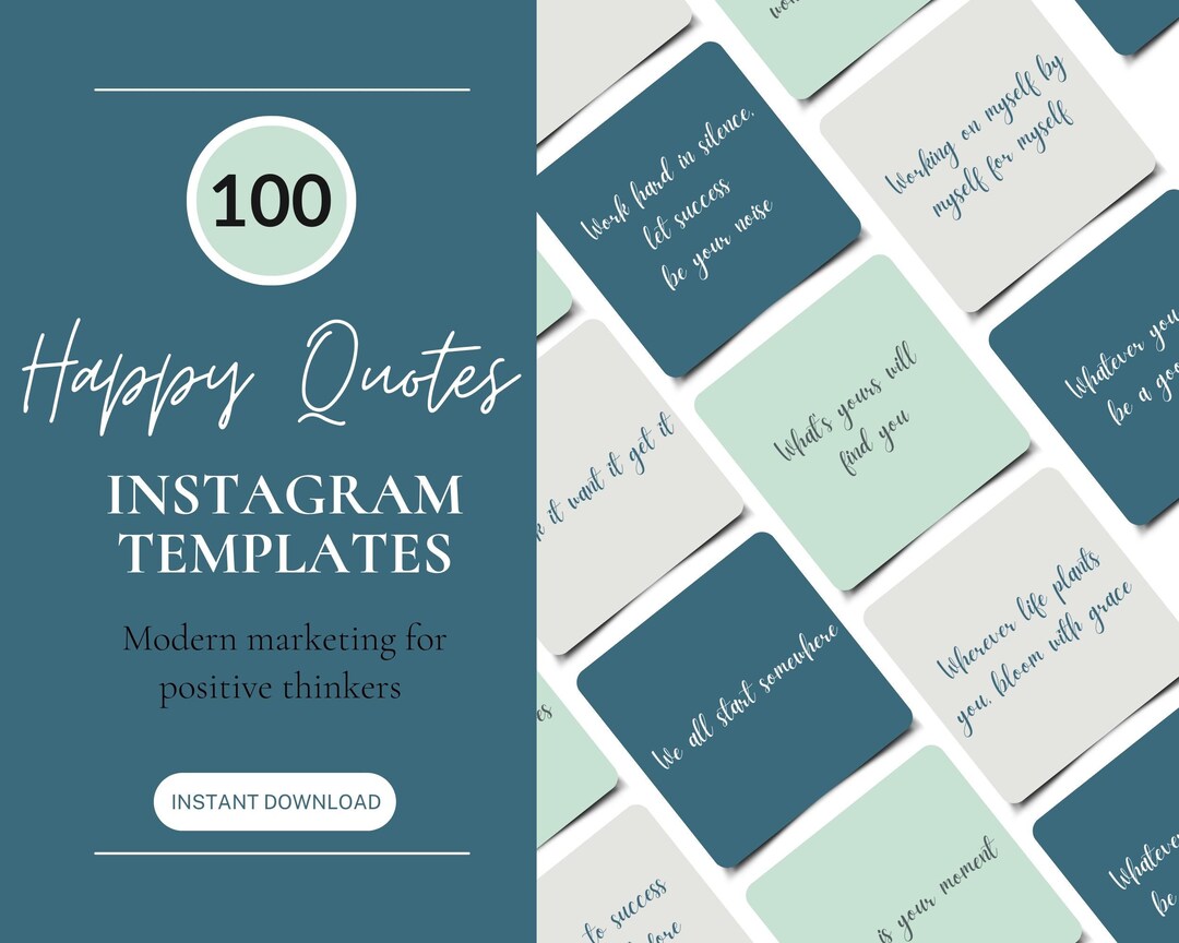 100 Positive Quotes Instagram Templates, Inspirational Social Media ...