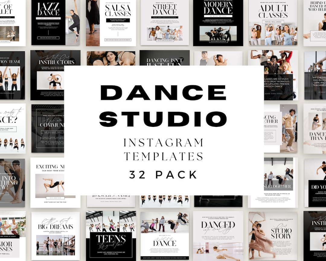 Dance Studio Templates, Dancing Teacher Social Media Posts, Canva ...