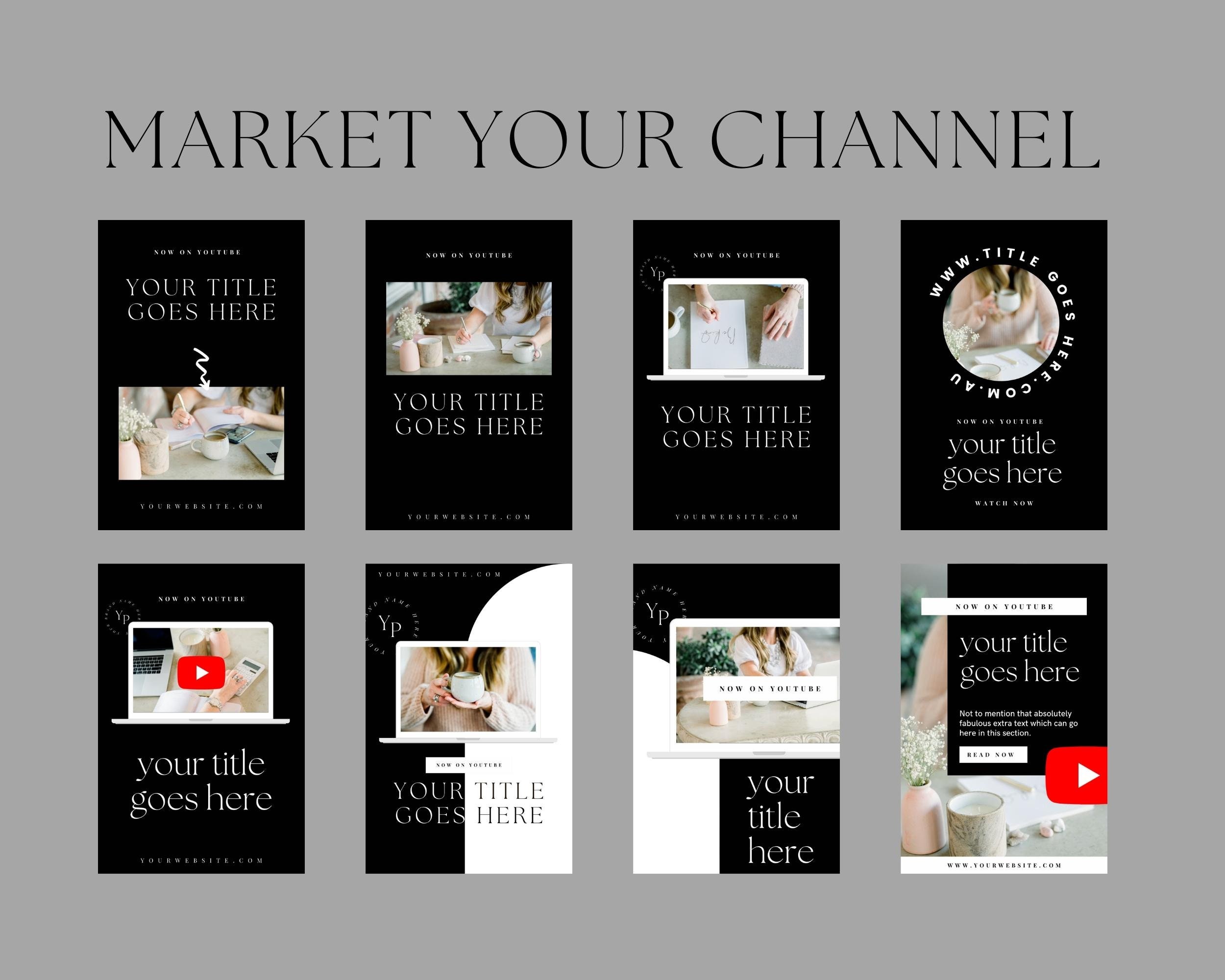 Instagram Templates for Youtube, Canva Vlog Branding Templates, Youtube ...