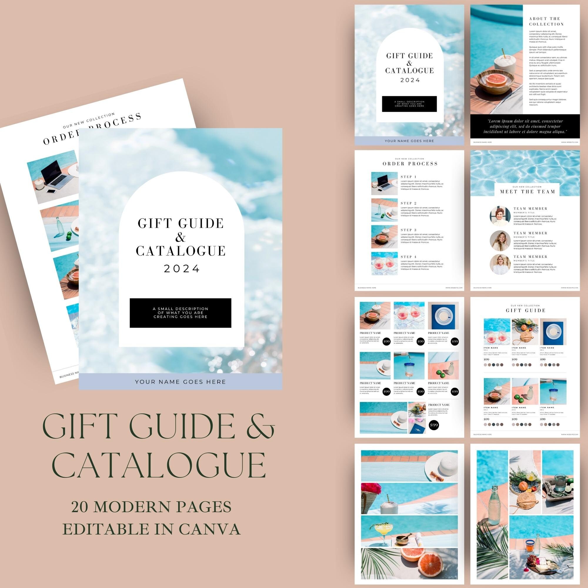 Catalogue / Gift Guide Template INSTANT DOWNLOAD Wholesale Catalogue ...