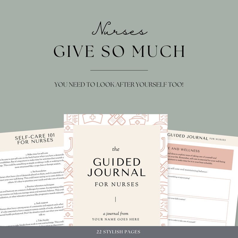 Nursing Journal, Canva Digital Nurse Planner, Editable Nurses ...