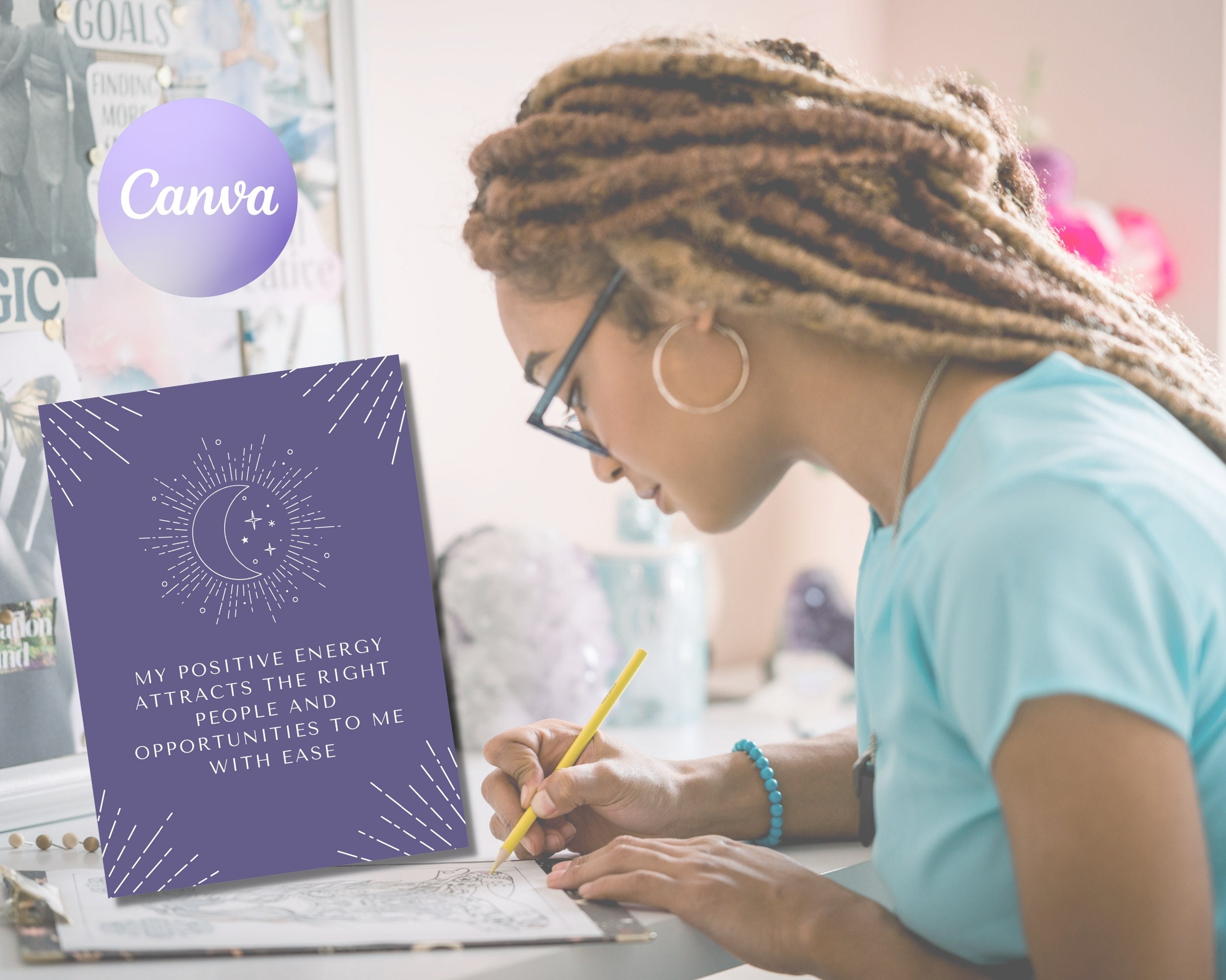 Affirmation Cards Template Canva Affirmation Station - Etsy