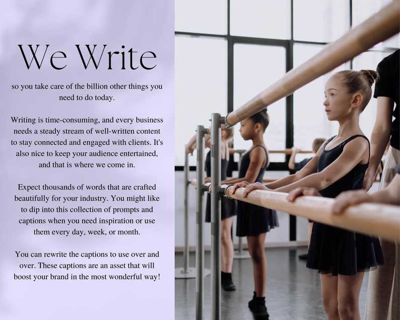 Dance Studio Social Media Marketing, Dance School Posts, Written ...