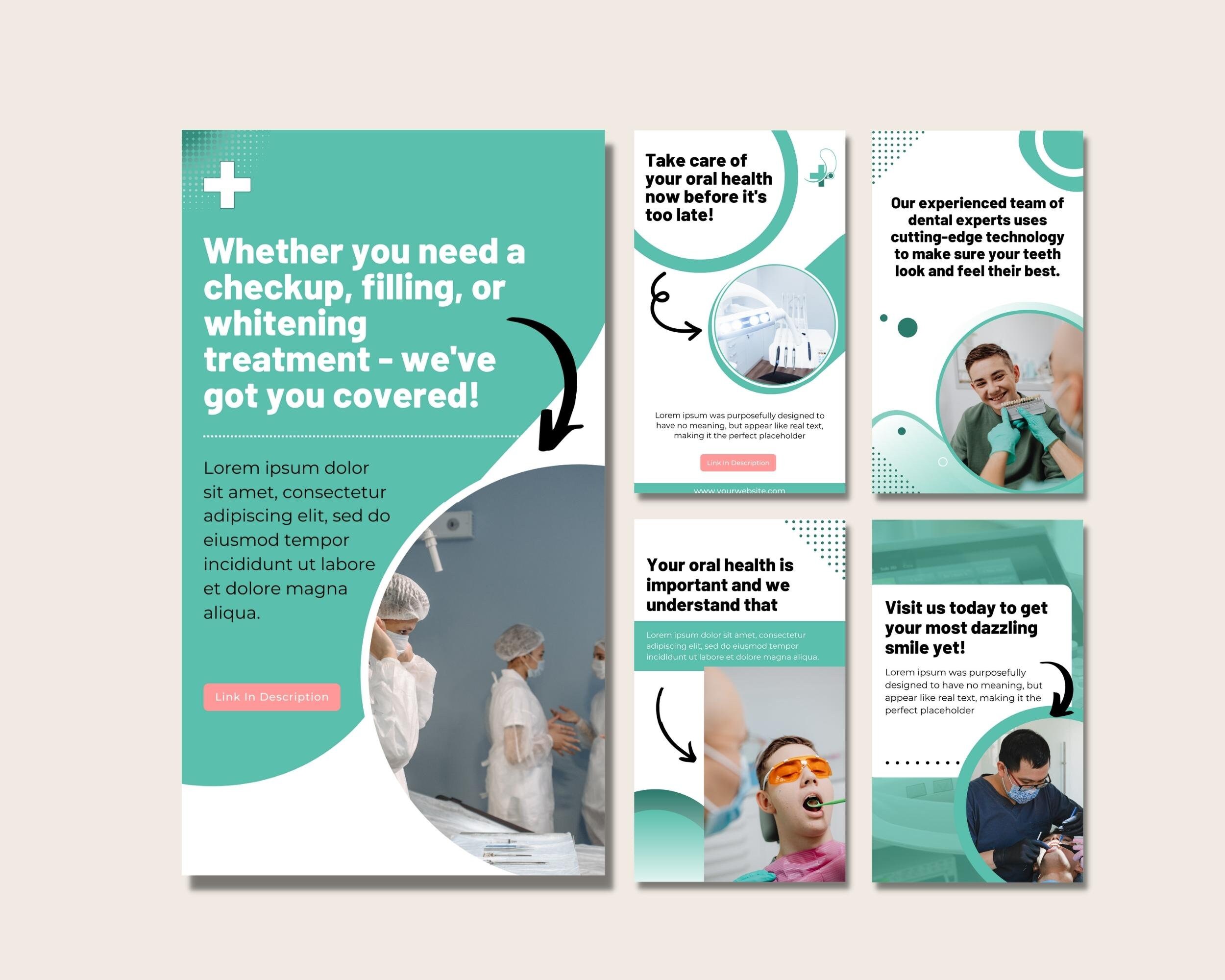 Dentist Written Social Media Captions and Prompts, Instagram Story ...