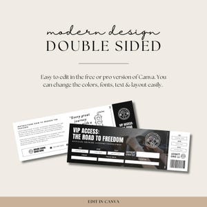 Driving Lesson Voucher Printable, Double Sided Editable Template ...