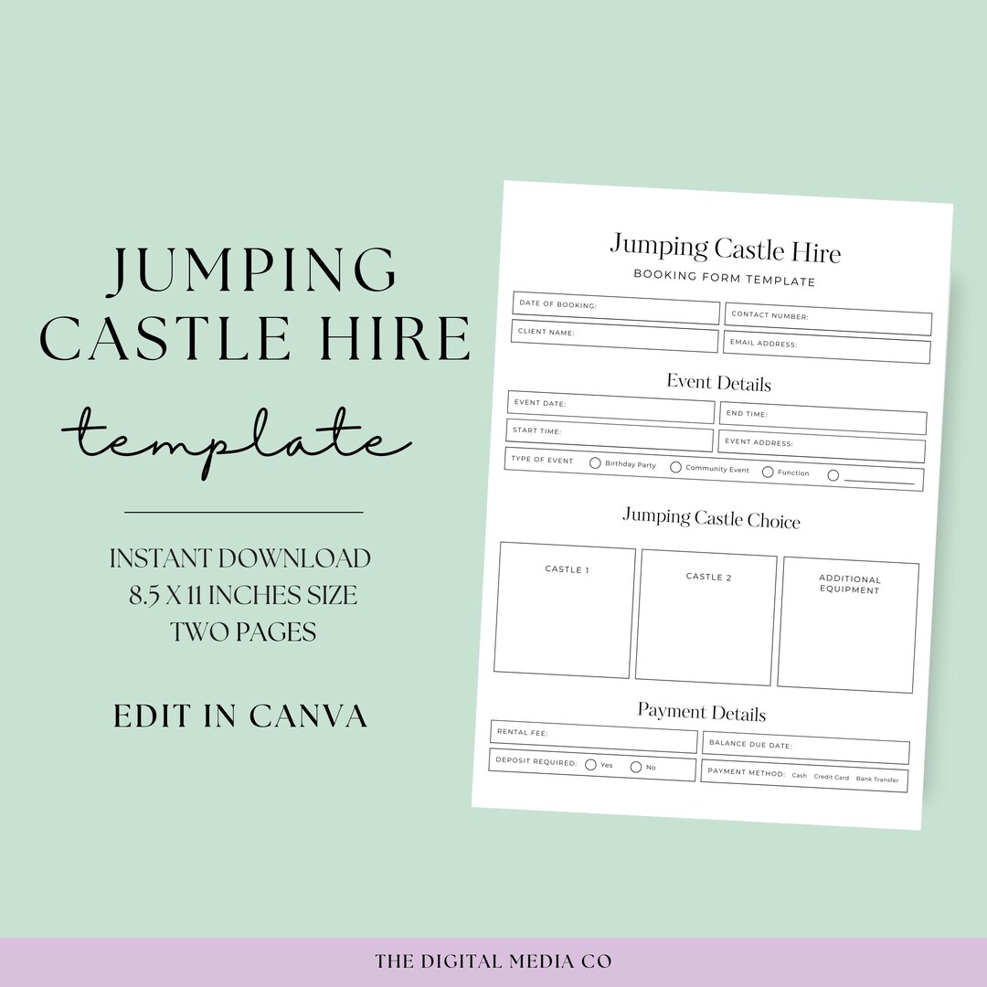 Jumping Castle Hire Template, Amusement Park Template, Fun Zone ...