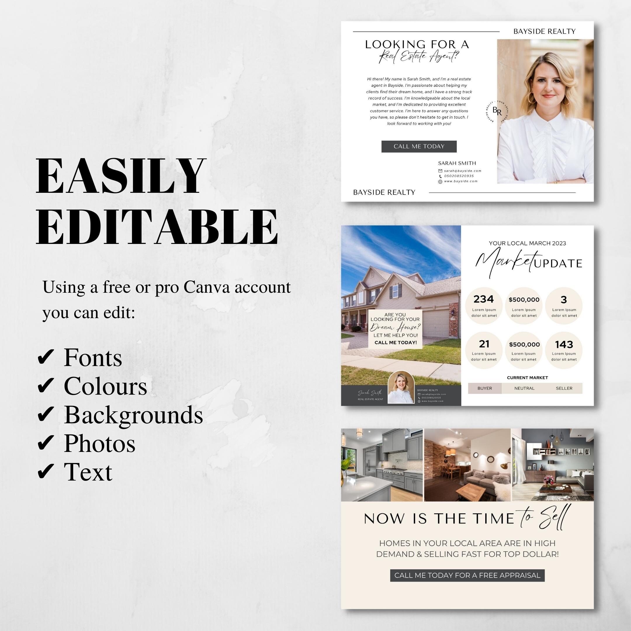General Real Estate Postcards | Postcard Bundle Template | Real Estate ...