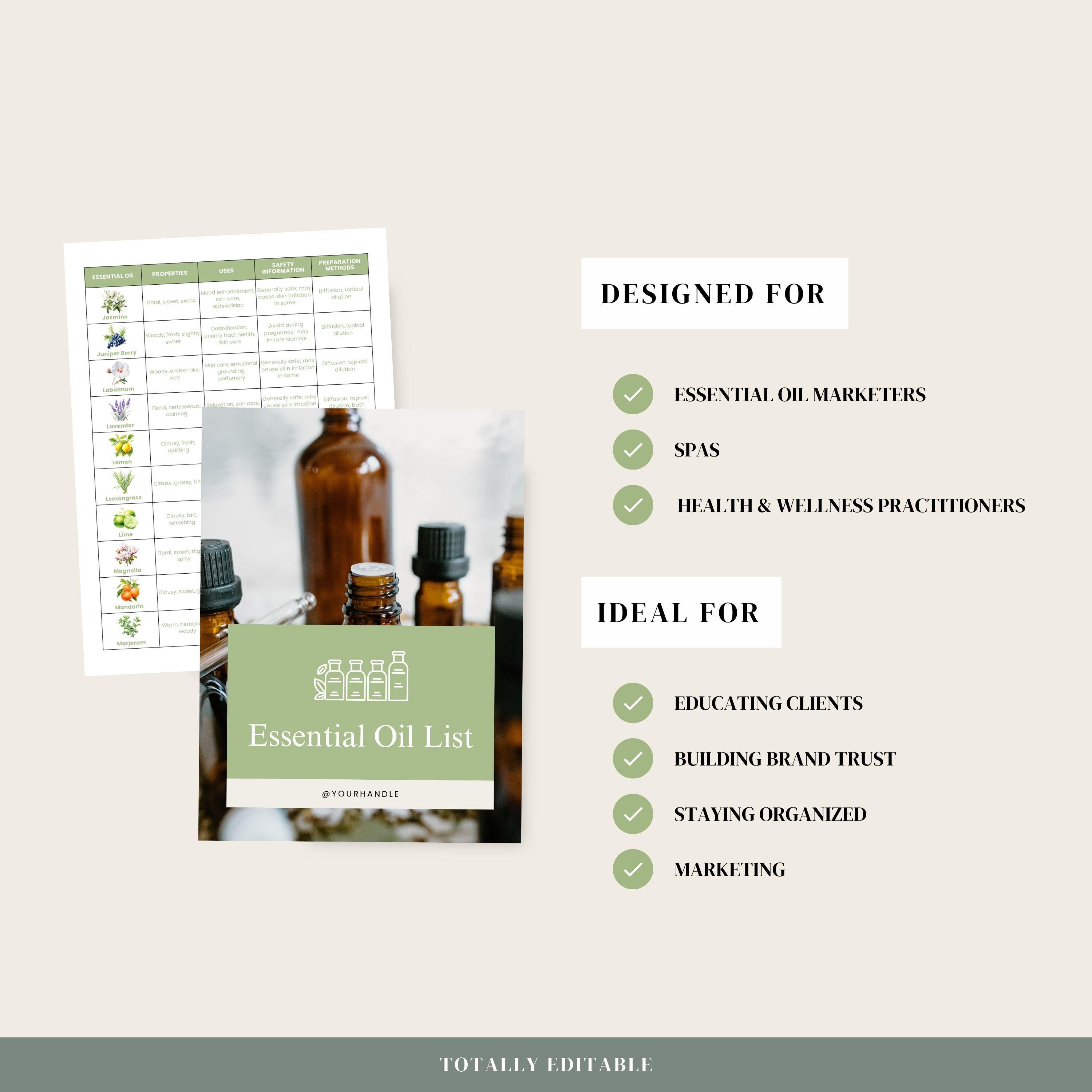 Essential Oil Branding Kit, Aromatherapy Marketing Bundle, Editable ...