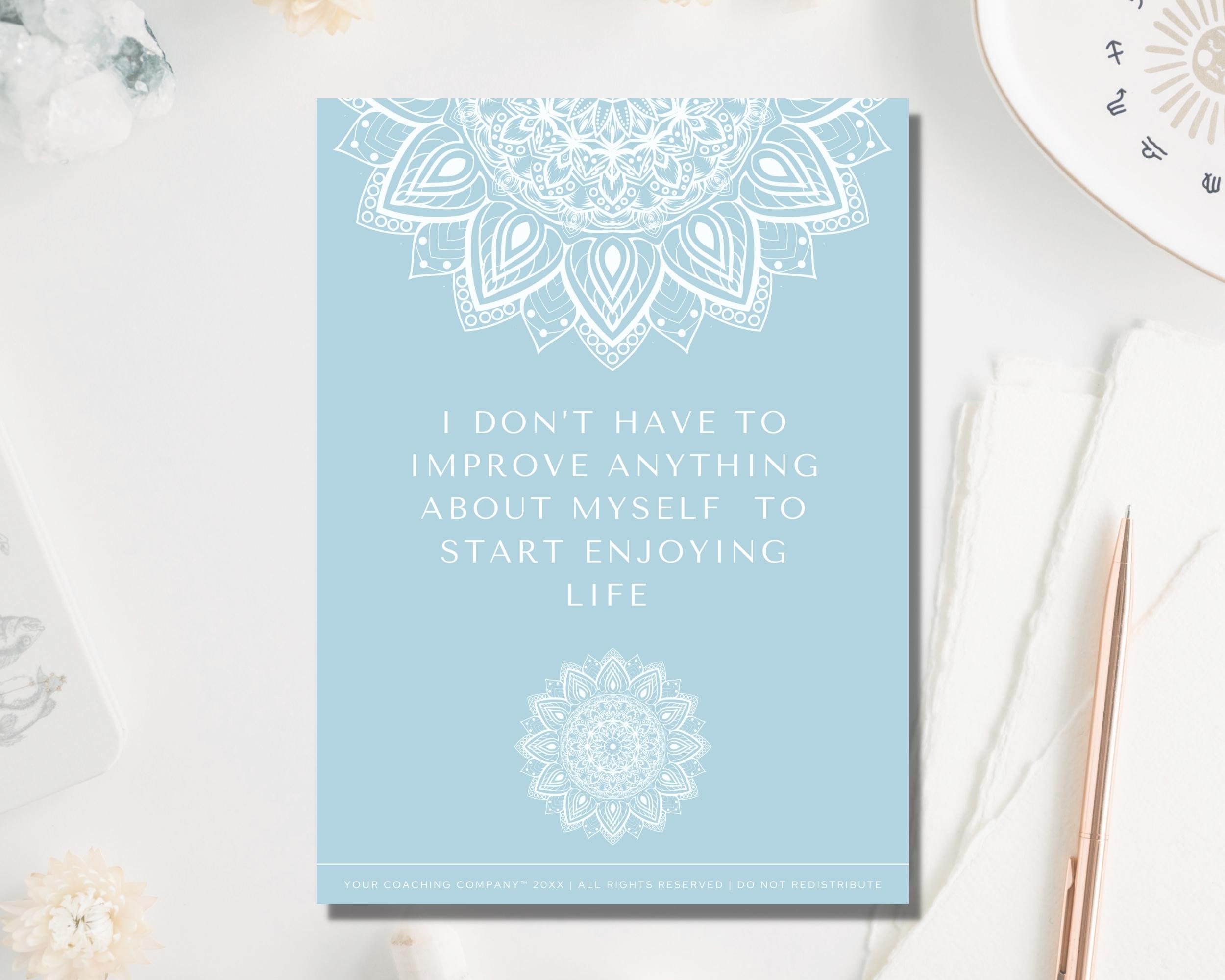 Affirmation Cards Template Canva Affirmation Station - Etsy