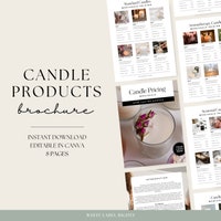 Candle Price List Template, Editable Canva Pricing Guide (5x7 & 10x8 ...