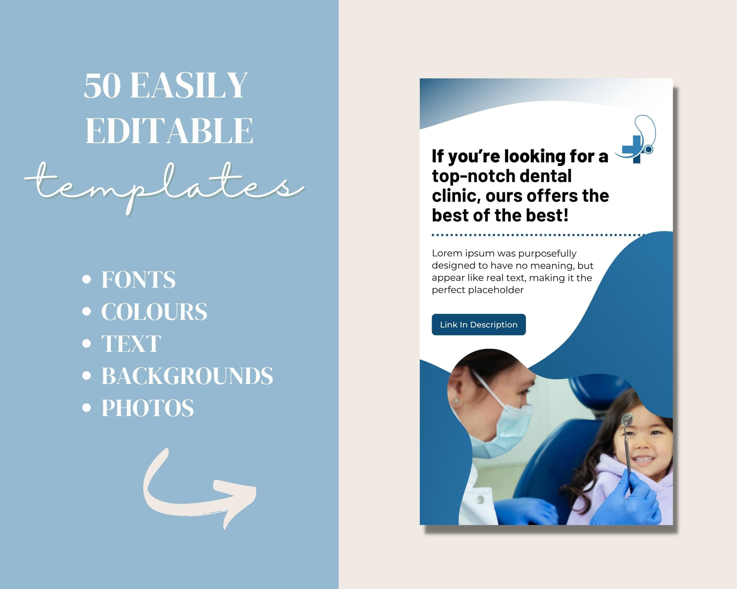 Dentist Written Social Media Captions and Prompts, Instagram Story ...