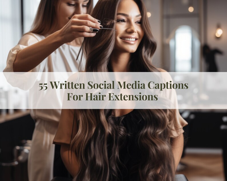 Hair Extension Written Social Media Captions, Esthetician Beauty Posts ...
