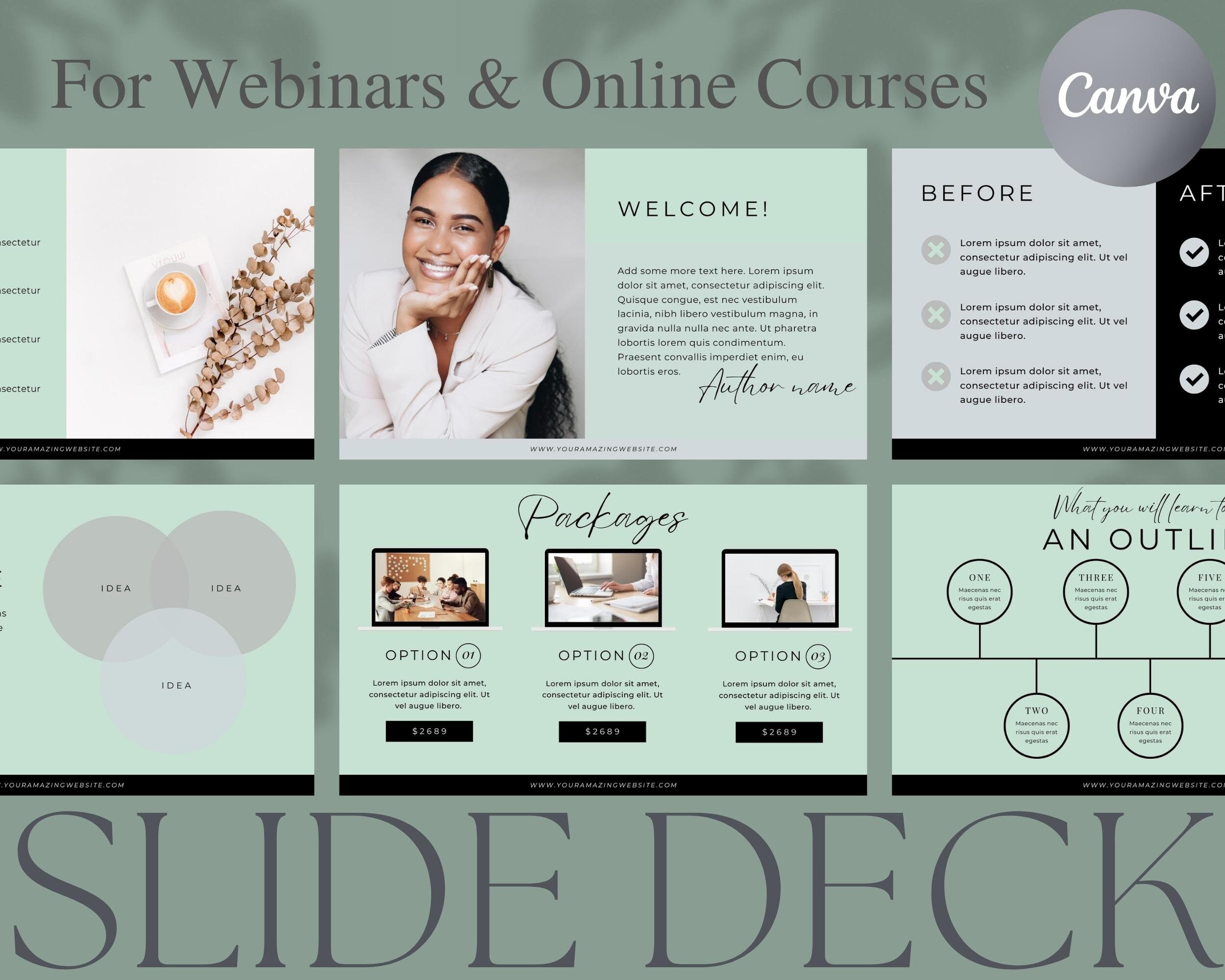 Slide Deck Presentation Canva Presentation Template Social - Etsy