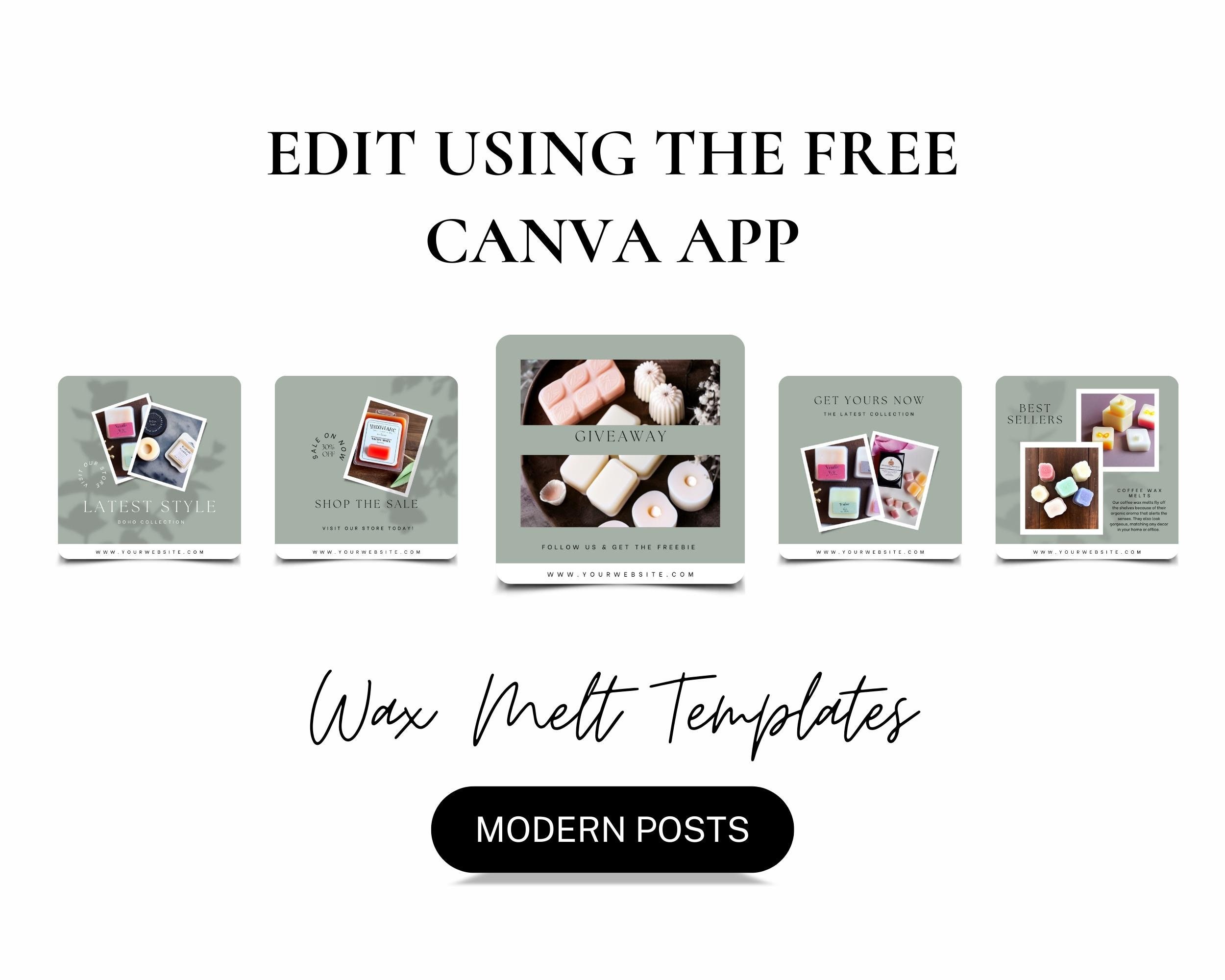 Wax Melt Instagram Templates Scented Wax Melt Social Media - Etsy