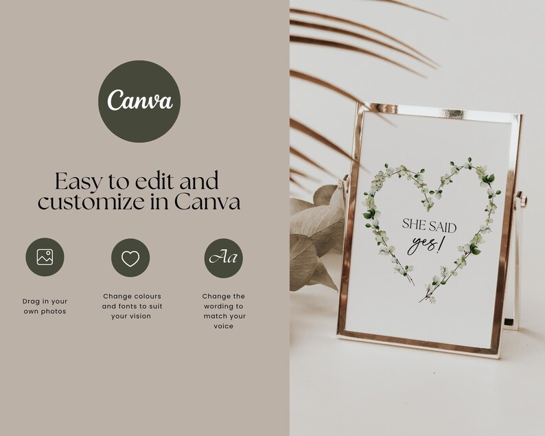 She Said Yes Sign Printable Engagement Sign Just Engaged - Etsy