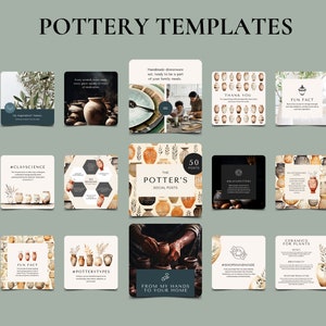Potter Instagram Templates, Pottery Marketing Plan, Ceremics Social ...