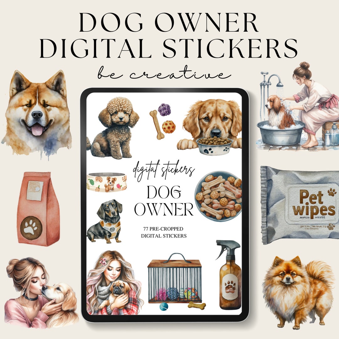 Dog Lover Digital Planner Stickers, Puppy Digital Stickers, Goodnotes ...