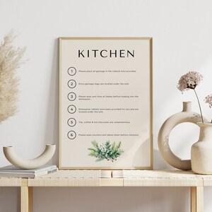 Christmas Airbnb Kitchen Sign Canva Template, Airbnb Printable, Airbnb ...