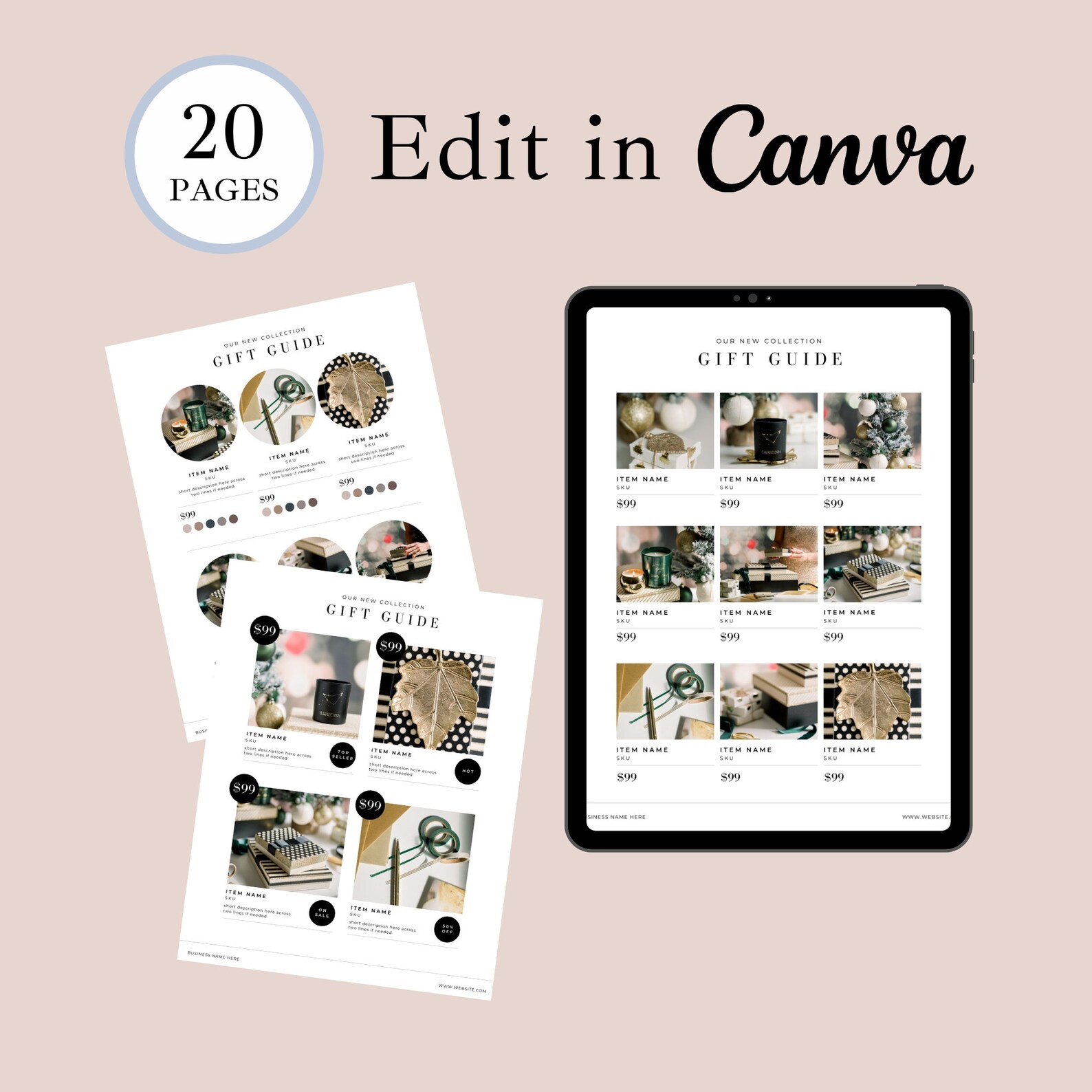 Christmas Catalogue Template INSTANT DOWNLOAD Wholesale Gift - Etsy