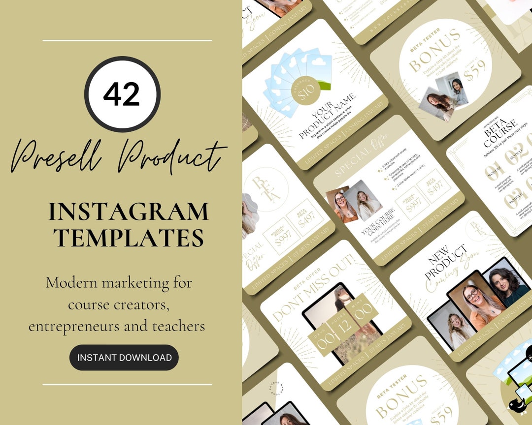 Presell Product Promo Templates, Digital Product Canva Templates ...