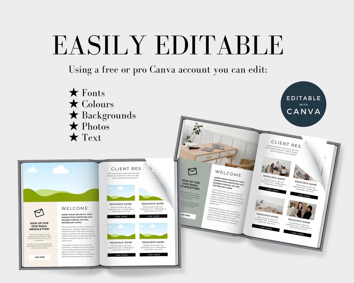 Freebie Digital Template Canva Workbook Template Canva Lead - Etsy