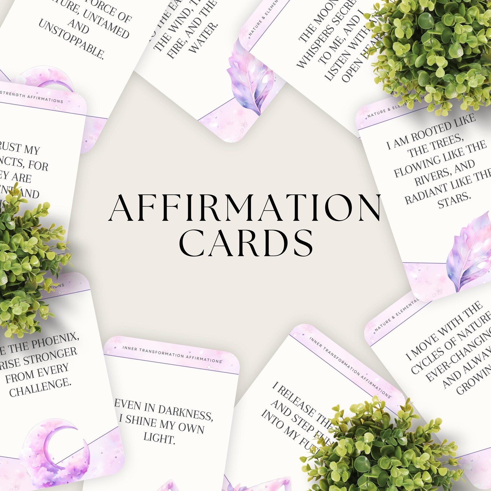Witchy Woo Affirmation Cards, Printable Magic Cards, Spiritual Cards ...