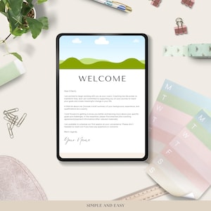 Coaching Client Welcome Letter, Done-for-you Email, Life Coaching ...