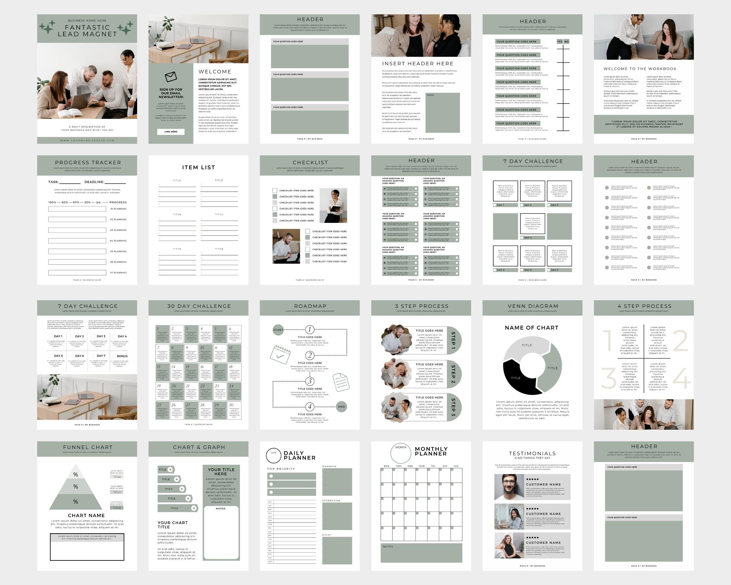 Freebie Digital Template Canva Workbook Template Canva Lead - Etsy