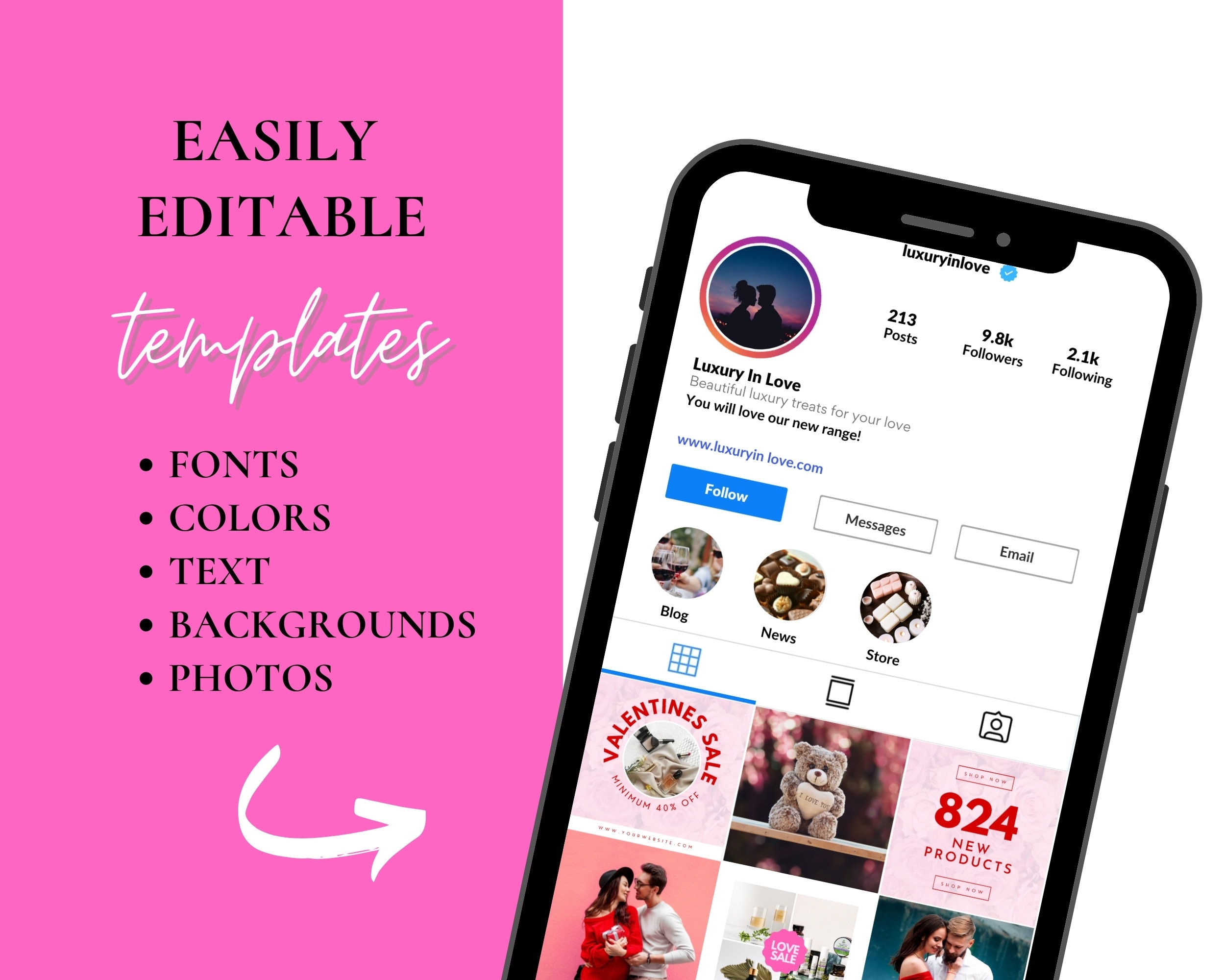 Valentines Day Templates, Canva Valentines Day Posts, Instagram ...