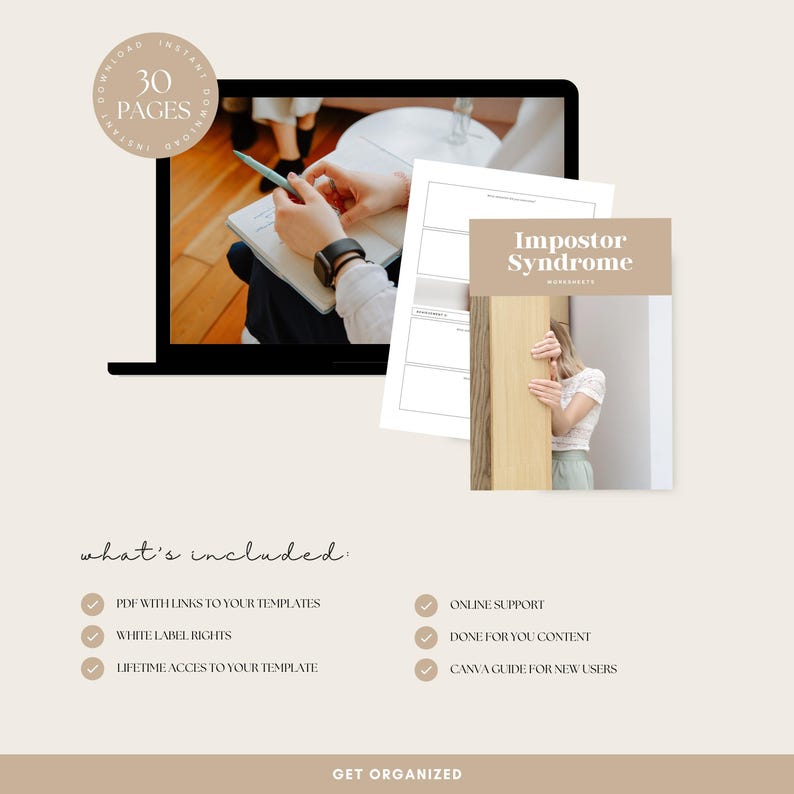 Imposter Syndrome Worksheet, Printable Self-help Worksheet for ...