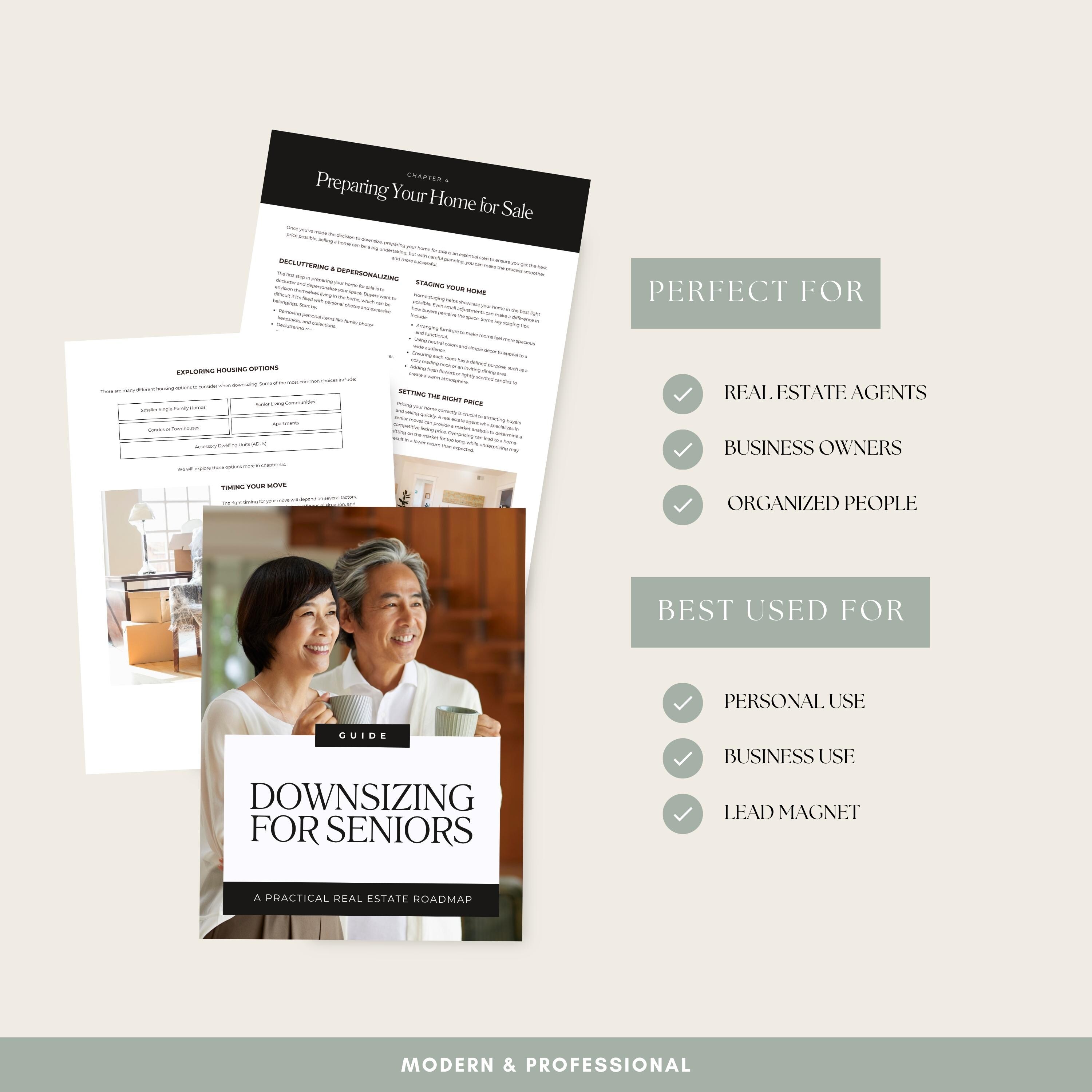 Downsizing for Seniors Guide Printable | Decluttering Checklist ...