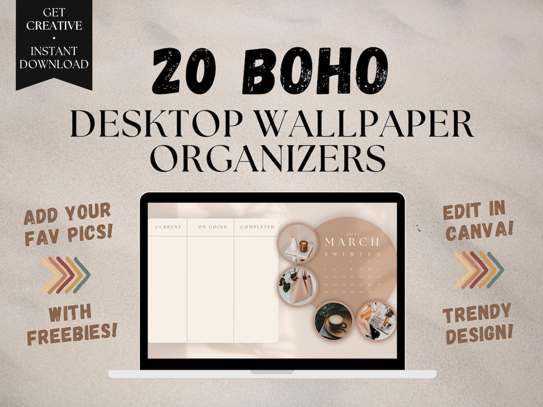 Digital Calendar Download, Desktop Wallpaper, Instant Download, Mega ...