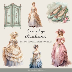 Rococo Era Digital Planner Stickers | Digital Sticker Book | Goodnotes ...